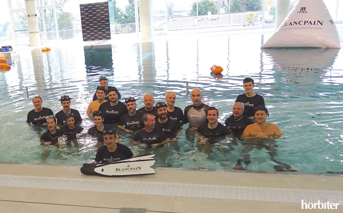 With a Blancpain Fifty Fathoms and Gianluca Genoni, underwater