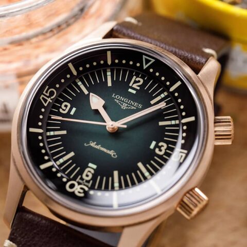 The Longines Legend Diver Watch Bronze hands-on
