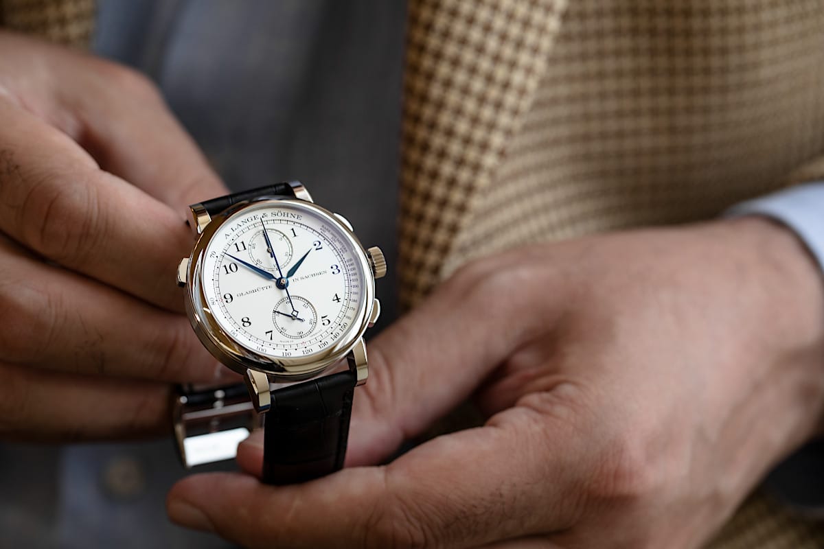 The A.Lange & Söhne 1815 Rattrapante watch hands-on