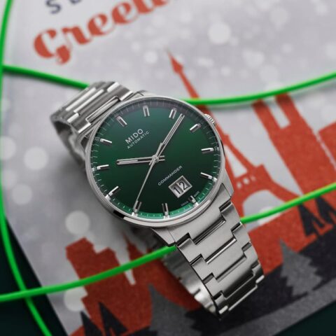 The Mido Commander Big Date Green Dial watch hands-on