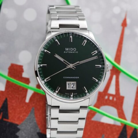 The Mido Commander Big Date Green Dial watch hands-on
