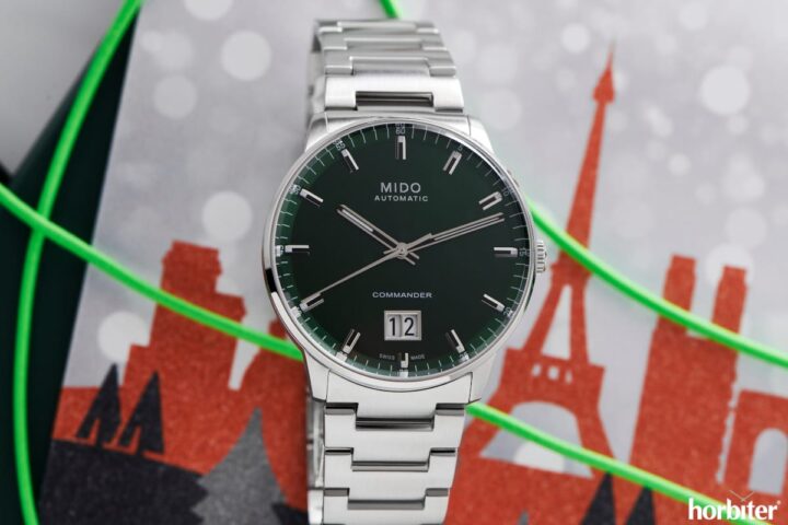 The Mido Commander Big Date Green Dial watch hands-on
